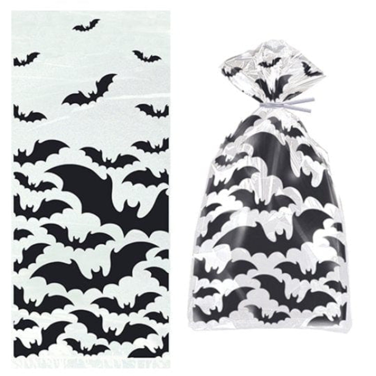 Black Bat Halloween Cello Treat Bags x 20 – Little Big Party Co.