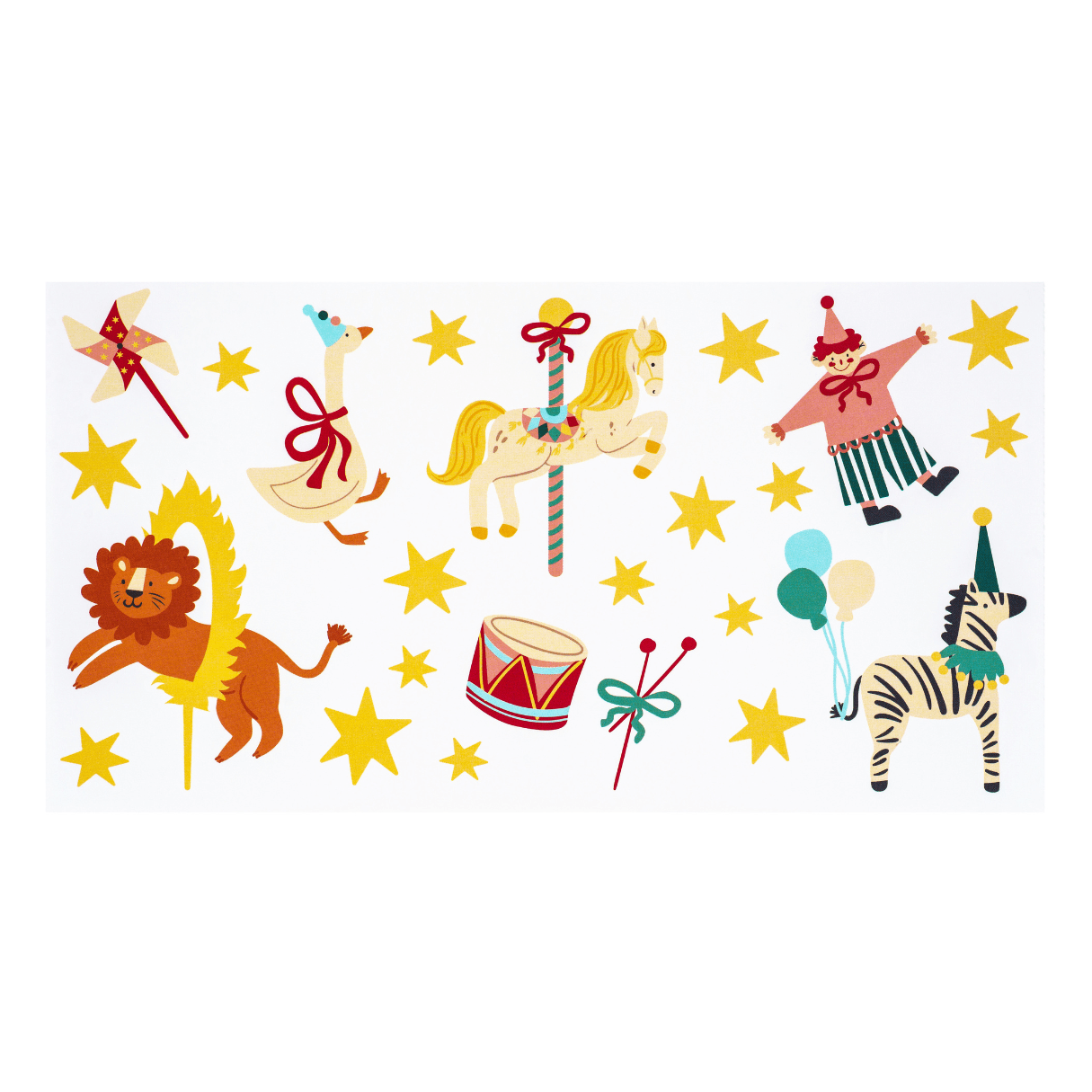 Circus Party Temporary Tattoos - Set of 24 - Circus Party Supplies ...