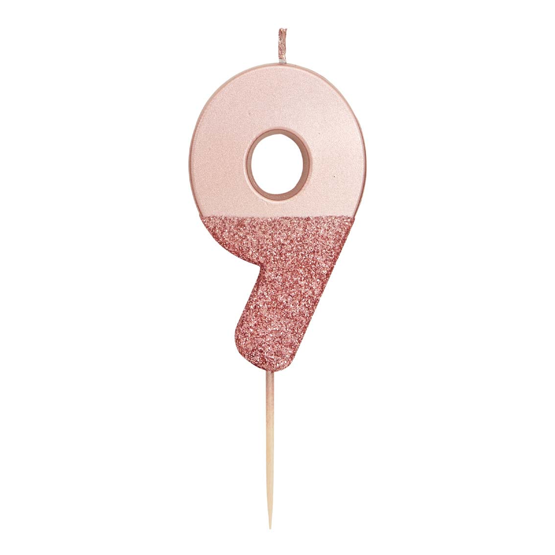 Pink Glitter Number 9 Candle – Little Big Party Co.
