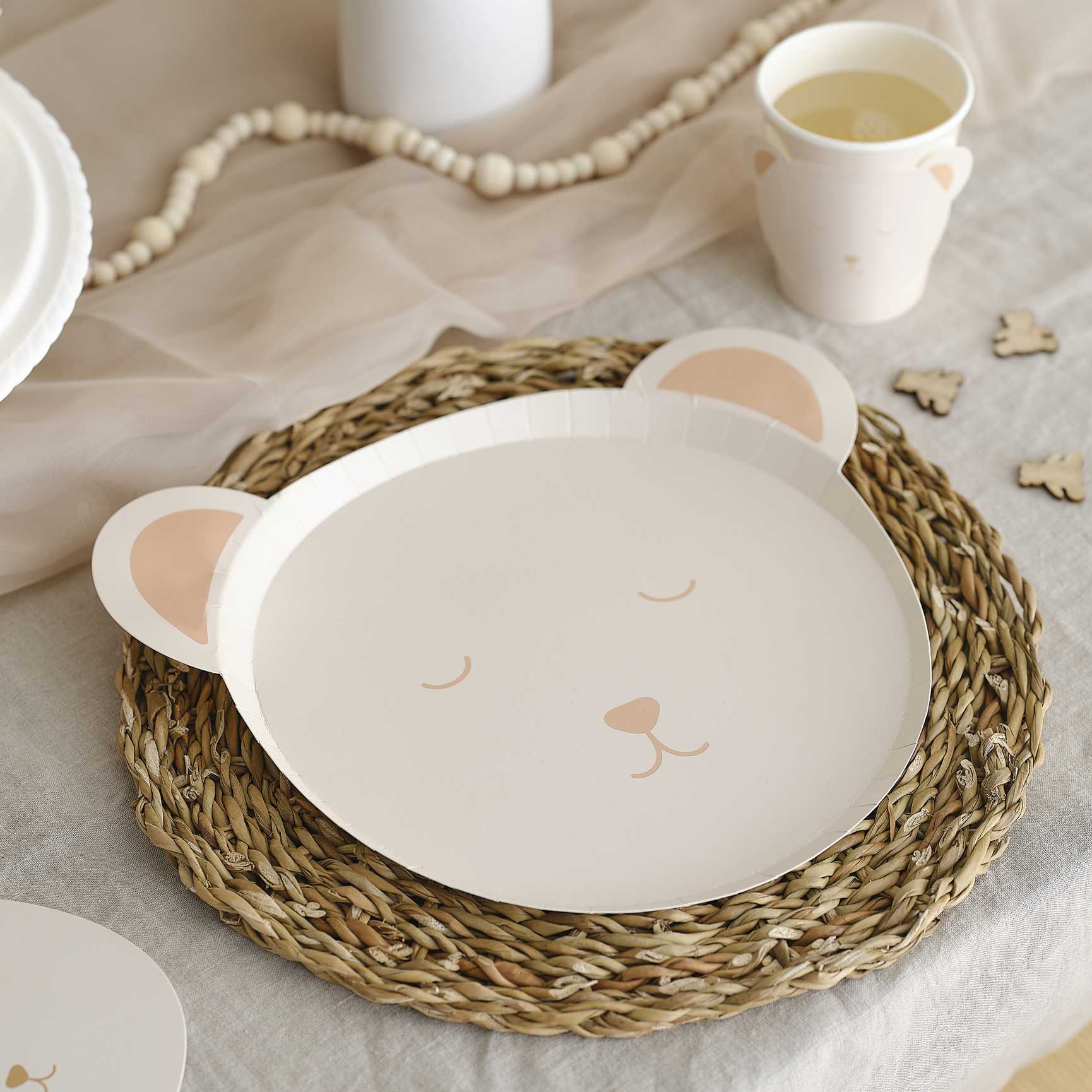 Teddy Bear Baby Shower Party Plates x 8 Little Big Party Co