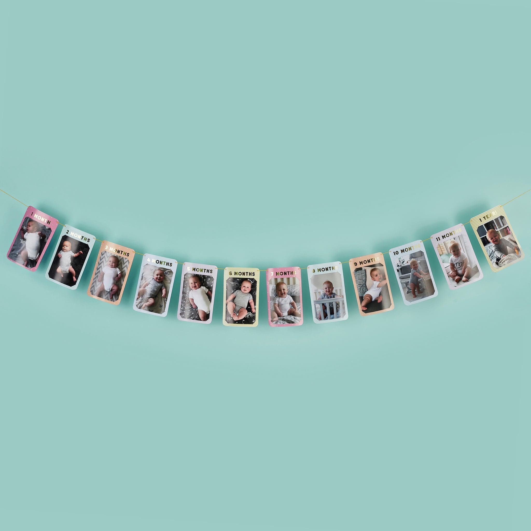 1st Birthday Milestone Photo Bunting – Little Big Party Co.