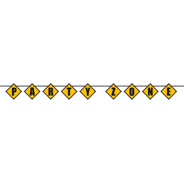 Construction Party Supplies - Construction Party Zone Block Banner ...
