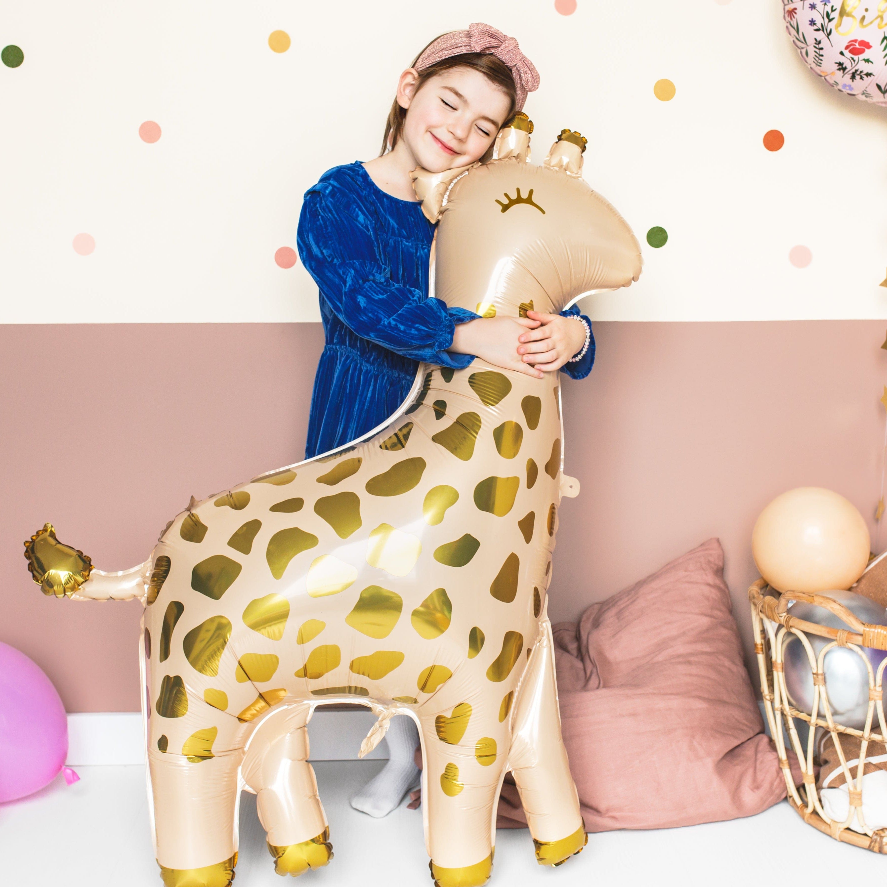 Party Deco Party Supplies - Giraffe Foil Birthday Balloon, Giraffe ...