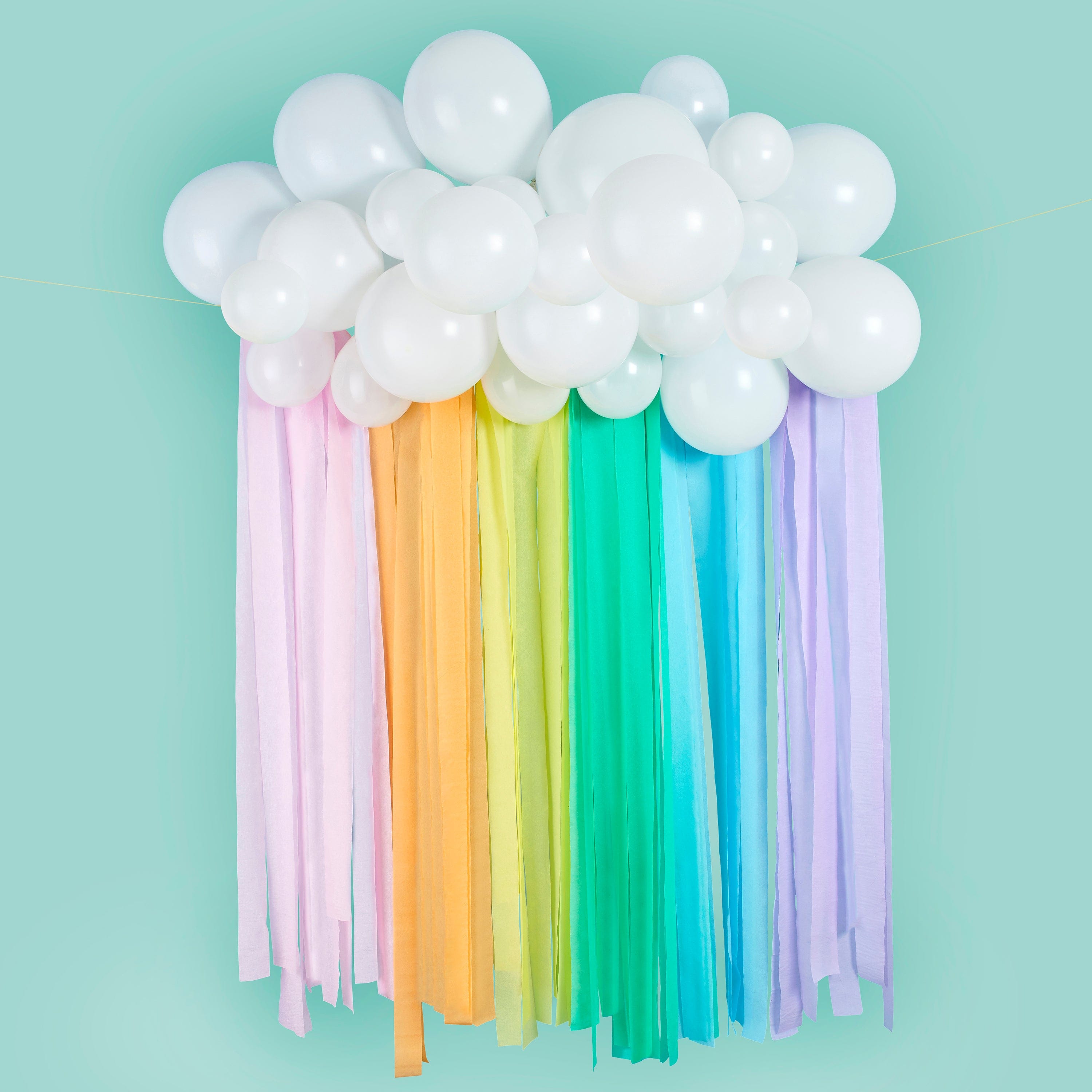 Hootyballoo Party Supplies - Rainbow Cloud Balloon Backdrop Kit ...