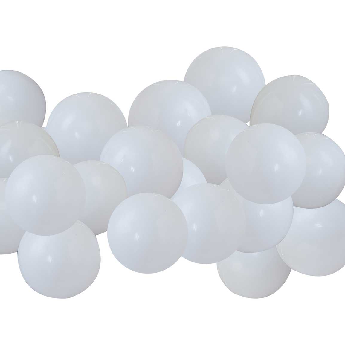 Ginger Ray Party Supplies - White Balloon Mosaic 40 x Balloon Pack ...